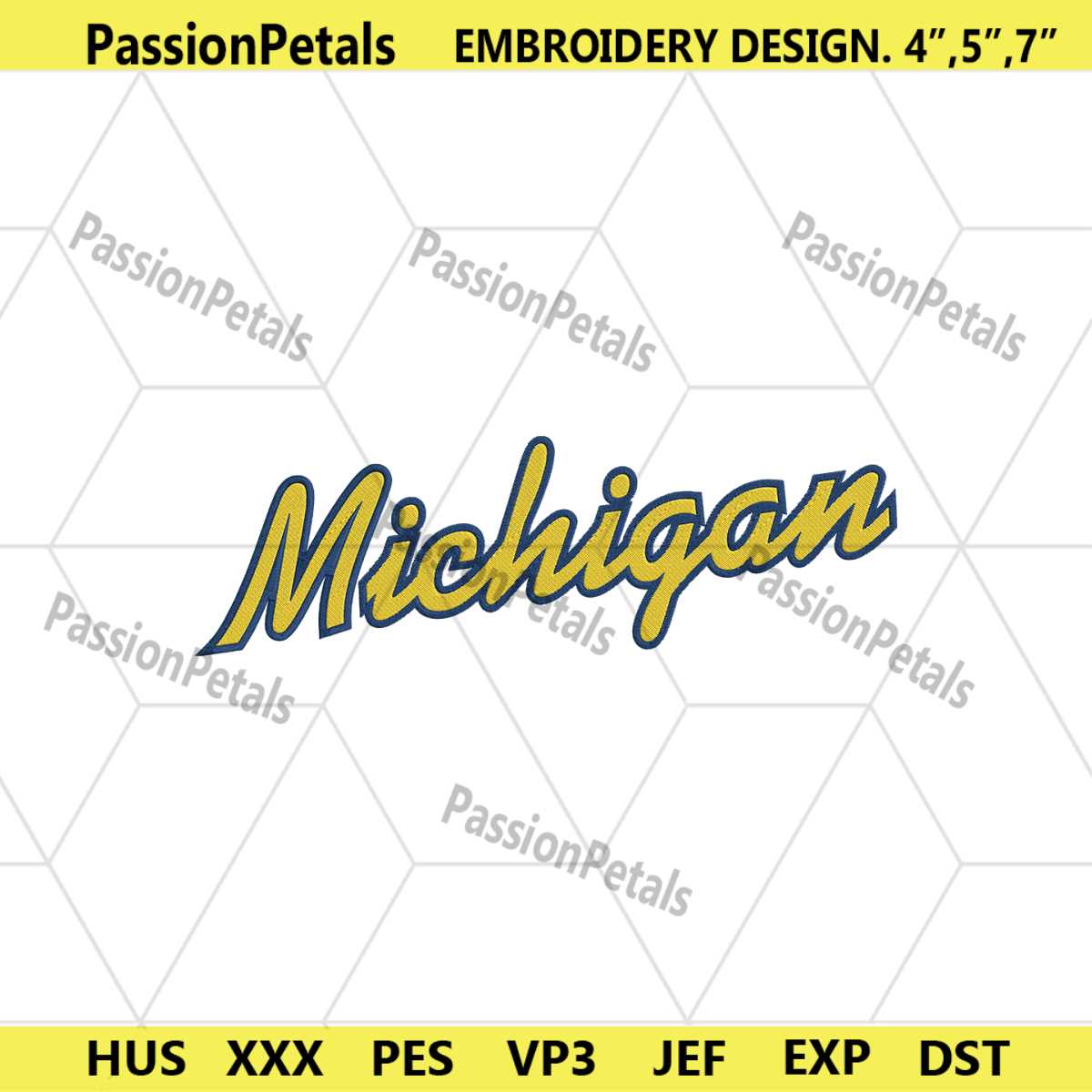Michigan Wordmark Logo Machine Embroidery, Michigan Wolverin | Inspire ...