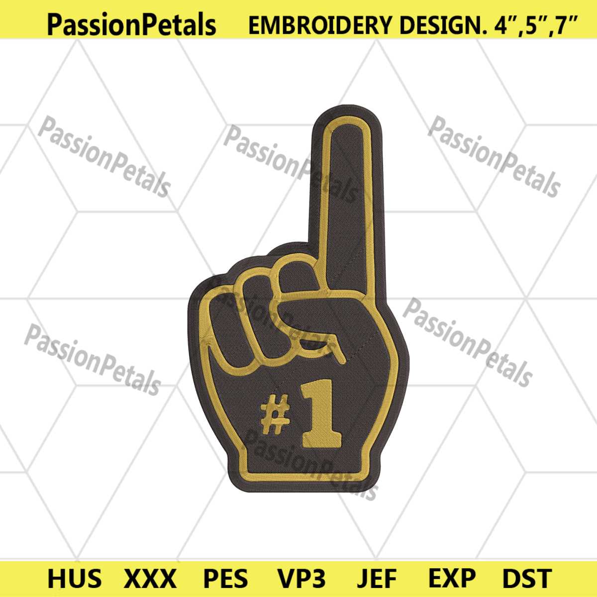 Army Black Knights Foam Finger Logo Machine Embroidery, Army | Inspire ...