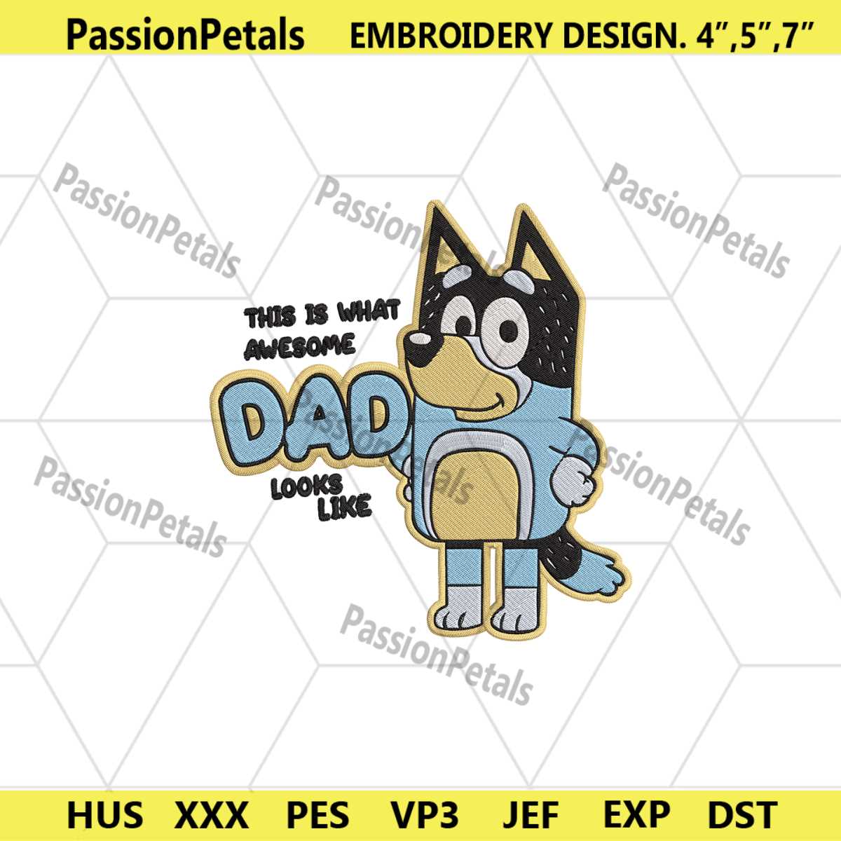 This Is Awesome Dad Look Like Embroidery Design, Bandit Dad | Inspire ...