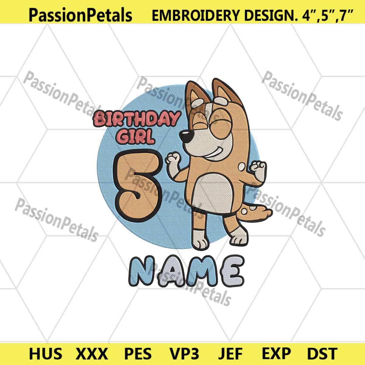 Bluey Custom Name Machine Embroidery Design Digital, Chiili | Inspire ...