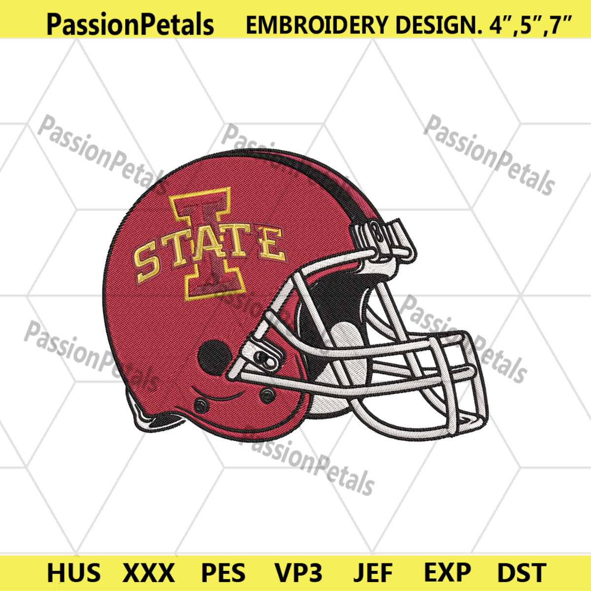 Iowa State Cyclones Helmet Machine Embroidery Digitizing | Inspire Uplift