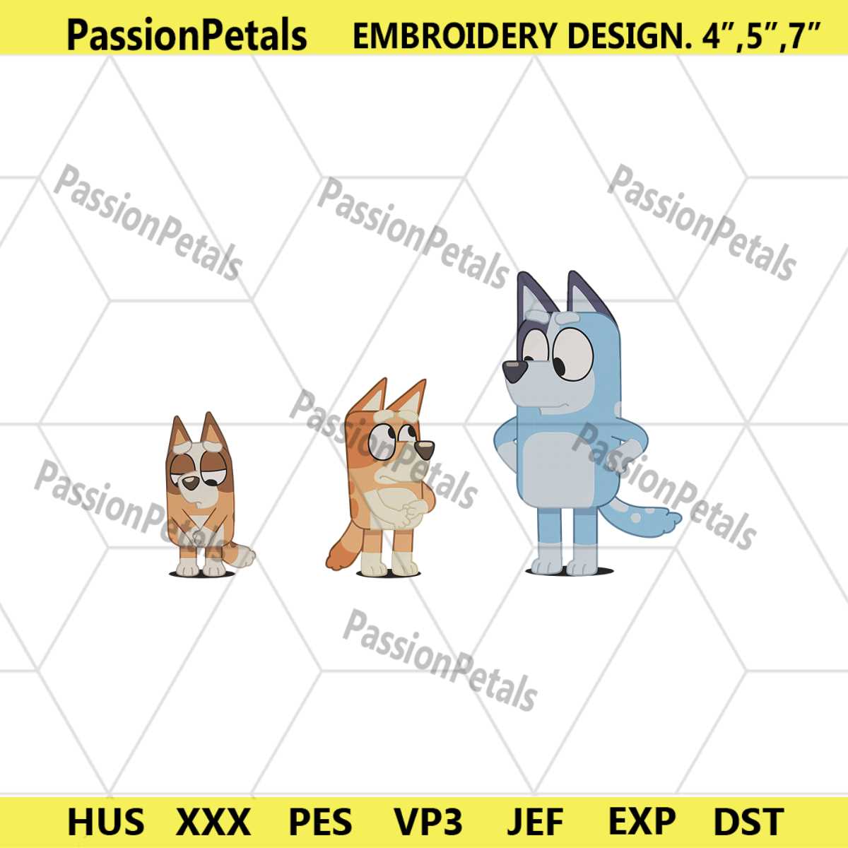 Bluey Family Embroidery Files Instant, Bingo Bluey Embroider - Inspire ...