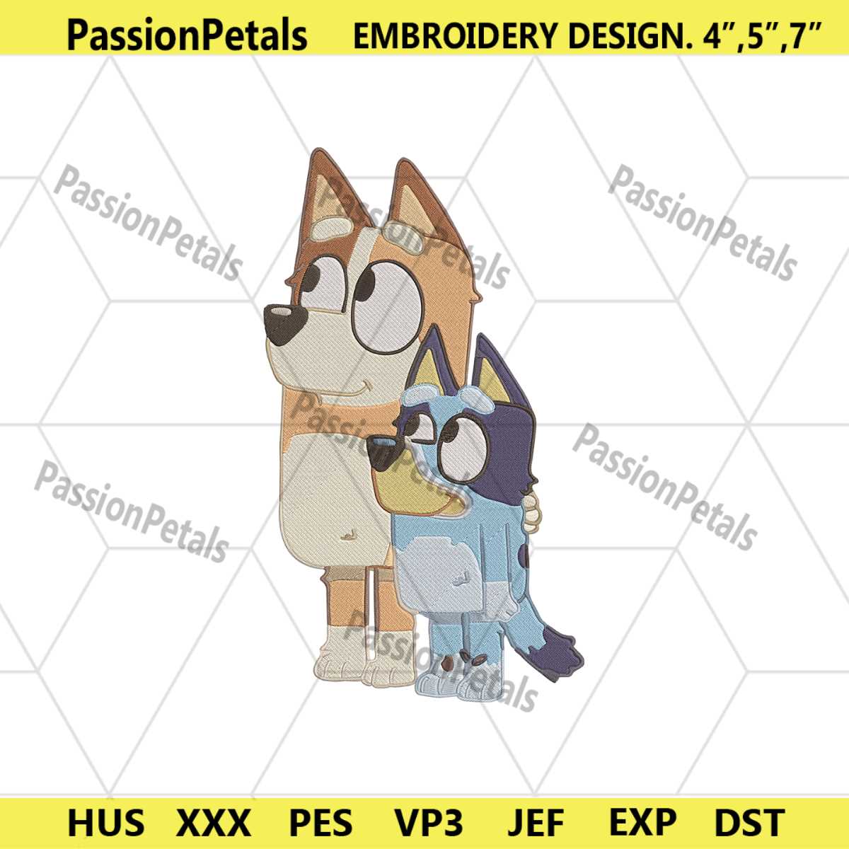 Bluey Family Embroidery Design Download, Cute Bluey Family E | Inspire ...