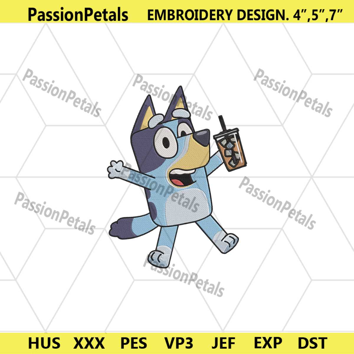 Smile Bluey Machine Embroidery Digitals, Bluey Heeler Embroi - Inspire ...