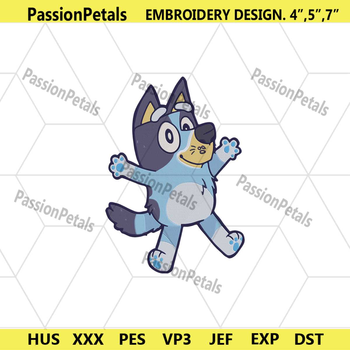 Bluey Character Machine Embroidery Design File, Bluey Cartoo | Inspire ...