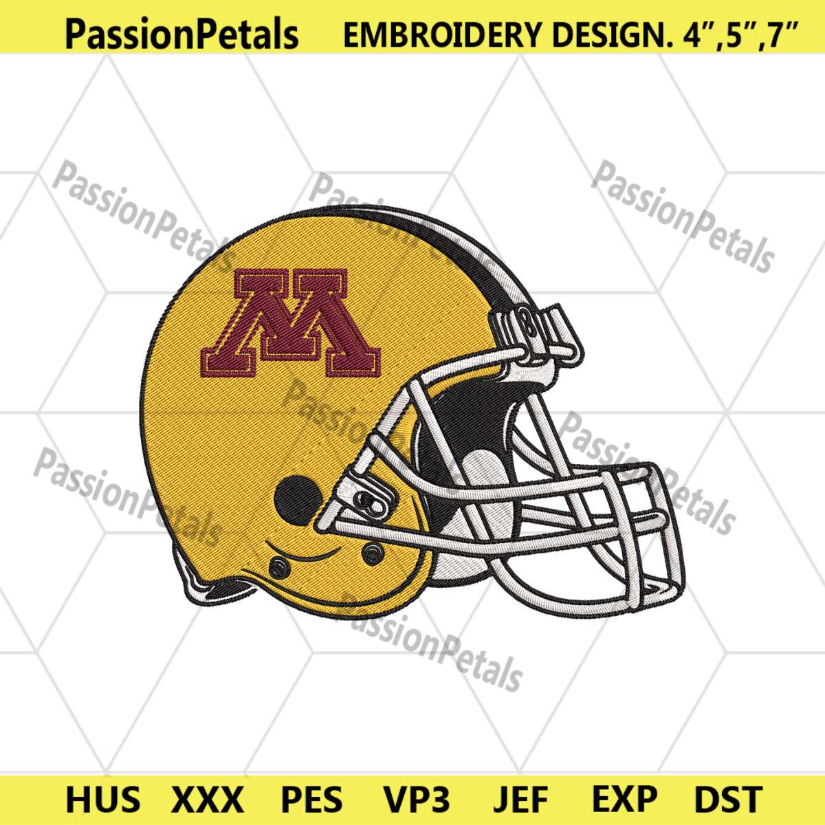 Minnesota Golden Gophers Helmet Machine Embroidery Design. | Inspire Uplift