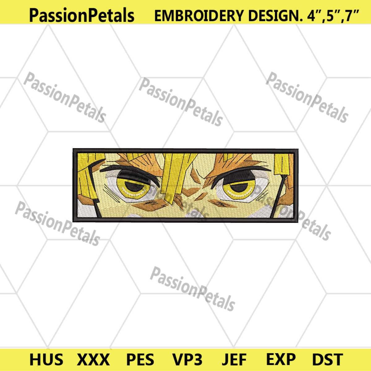 Zenitsu Eyes Machine Embroidery Design Download, Zenitsu Eye | Inspire ...