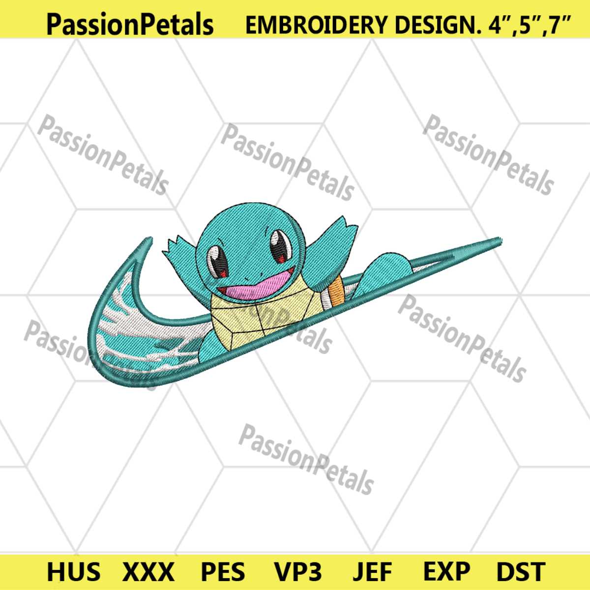 Squirtle Nike Machine Embroidery Instant Download, Squirtle | Inspire ...