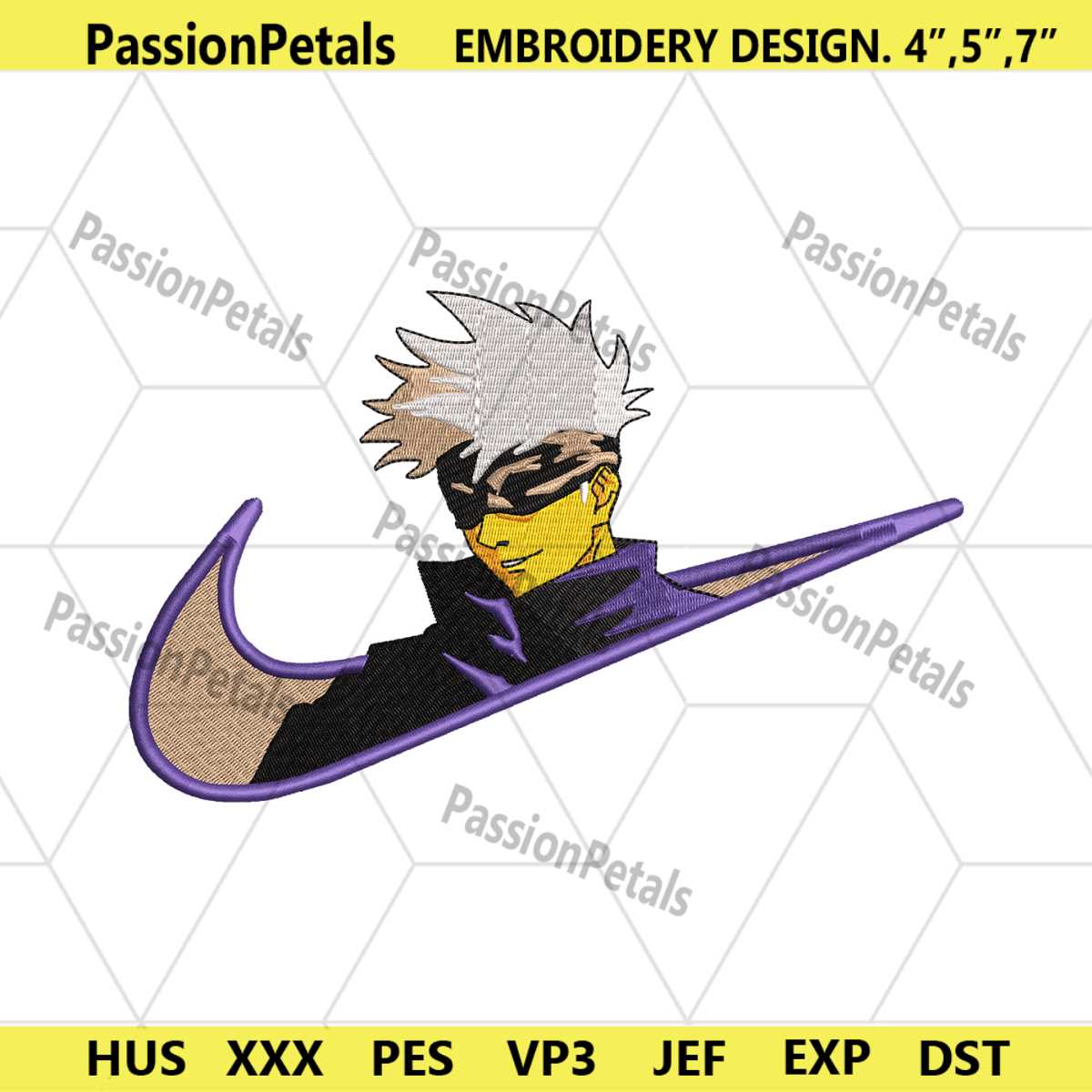 Nike Gojo Satoru Embroidery Design File, Gojo Satoru Machine | Inspire ...