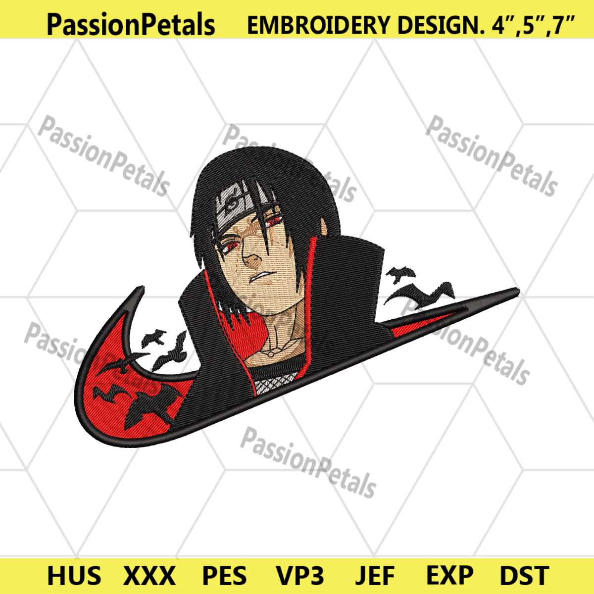 Uchiha Itachi Nike Embroidery Design Instant, Logo Nike Embr | Inspire ...