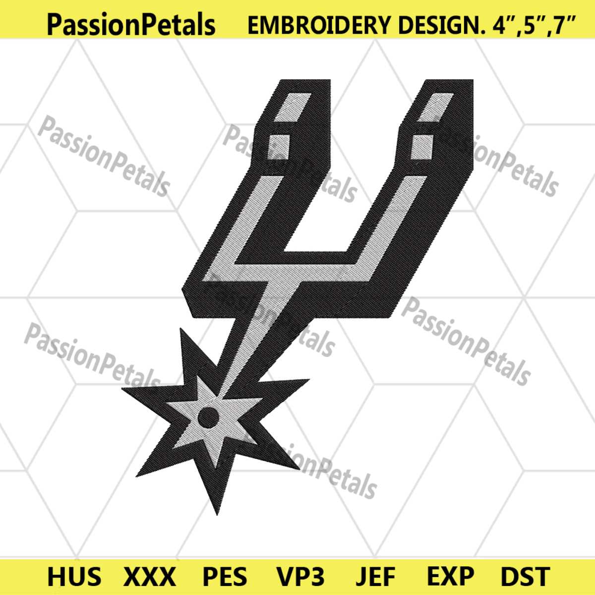 San Antonio Spurs Logo Symbol Embroidery Instant Files, San | Inspire ...