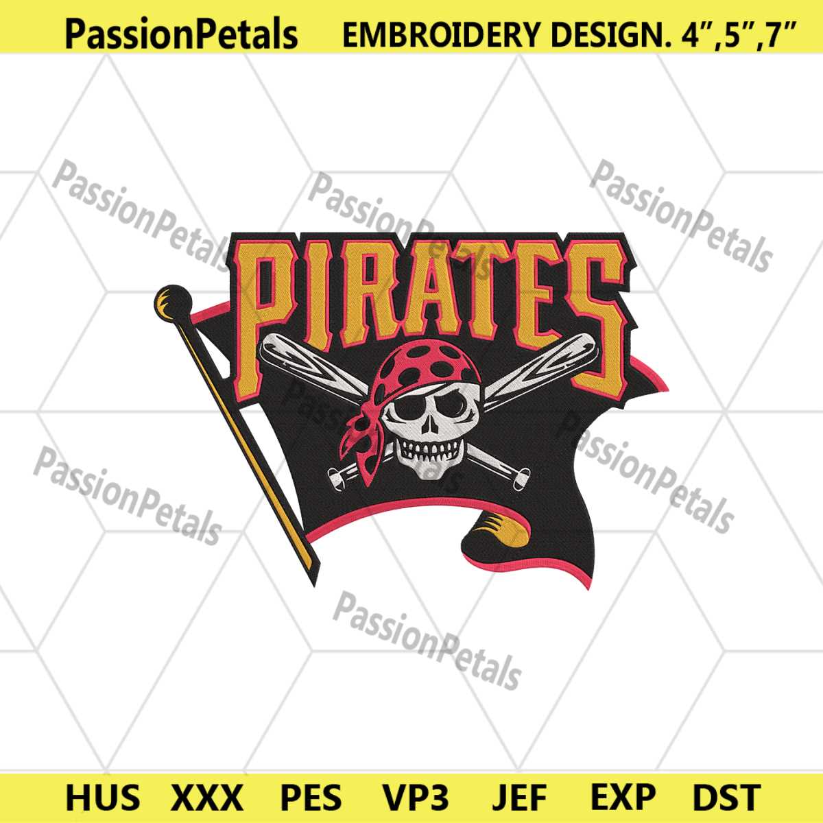 Pirates MLB Skull Logo Machine Embroidery, Pirates Baseball | Inspire ...