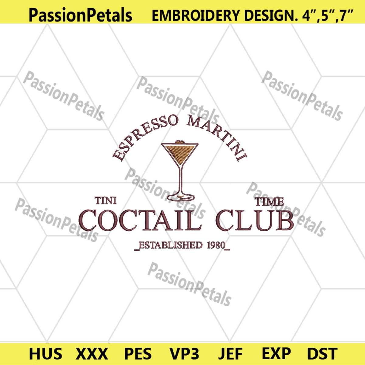 Espresso Martini Embroidery Designs Files, Cocktail Club Mac | Inspire ...