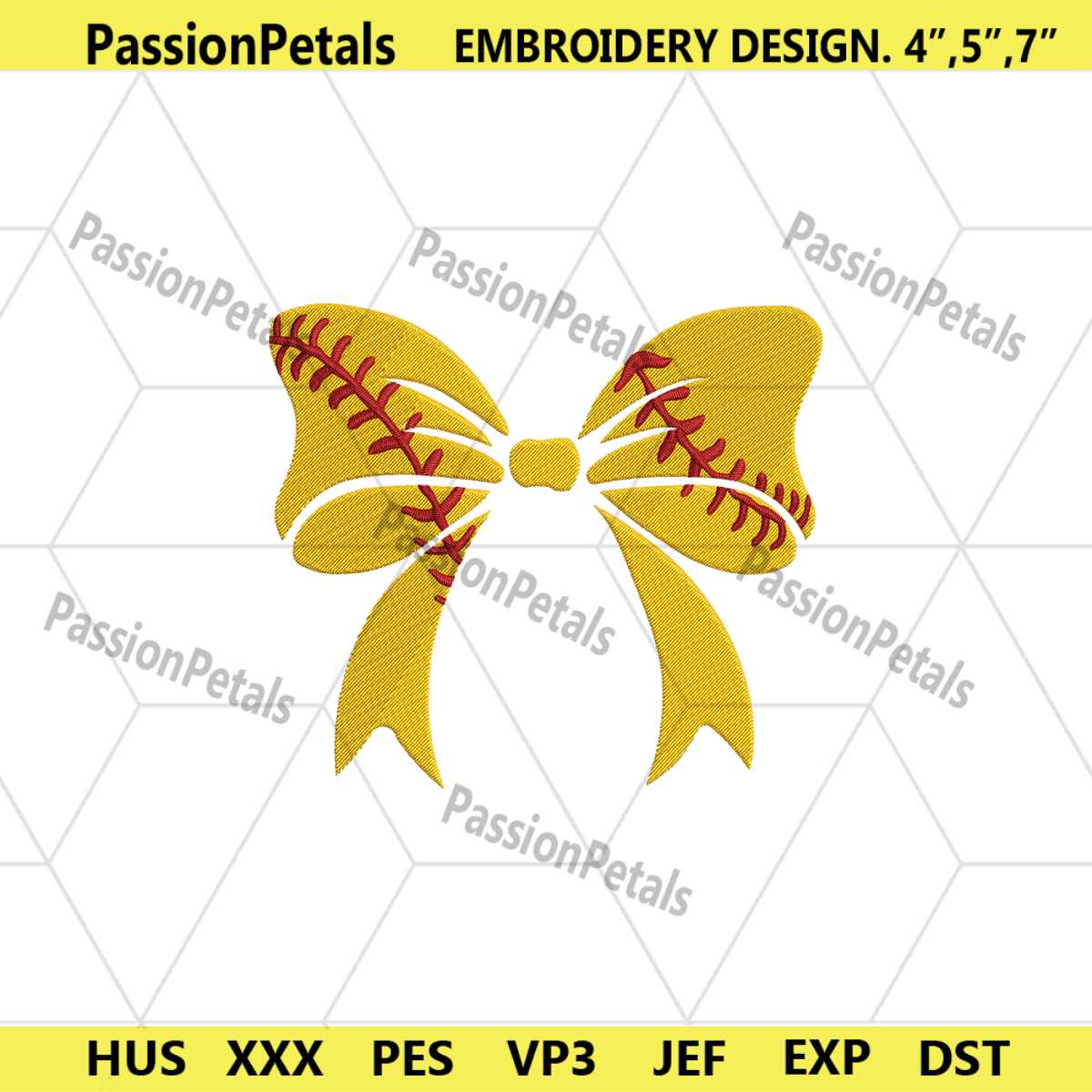 Softball Bow Embroidery Design Files, Softball Mom Embroider | Inspire ...