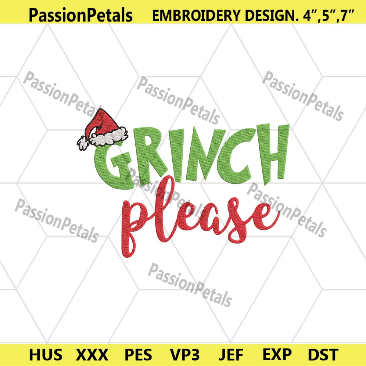Grinch Please Machine Embroidery File, Grinch Christmas Embr | Inspire ...
