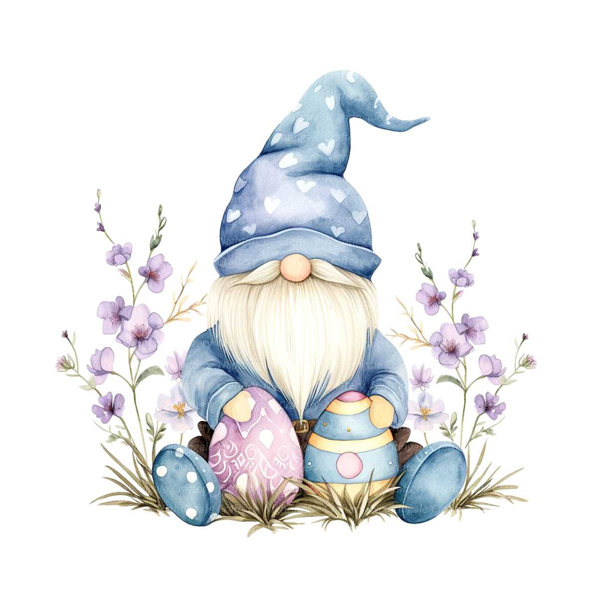 Easter Gnome Clipart, Cute Gnome Clipart, Printable Watercol | Inspire ...