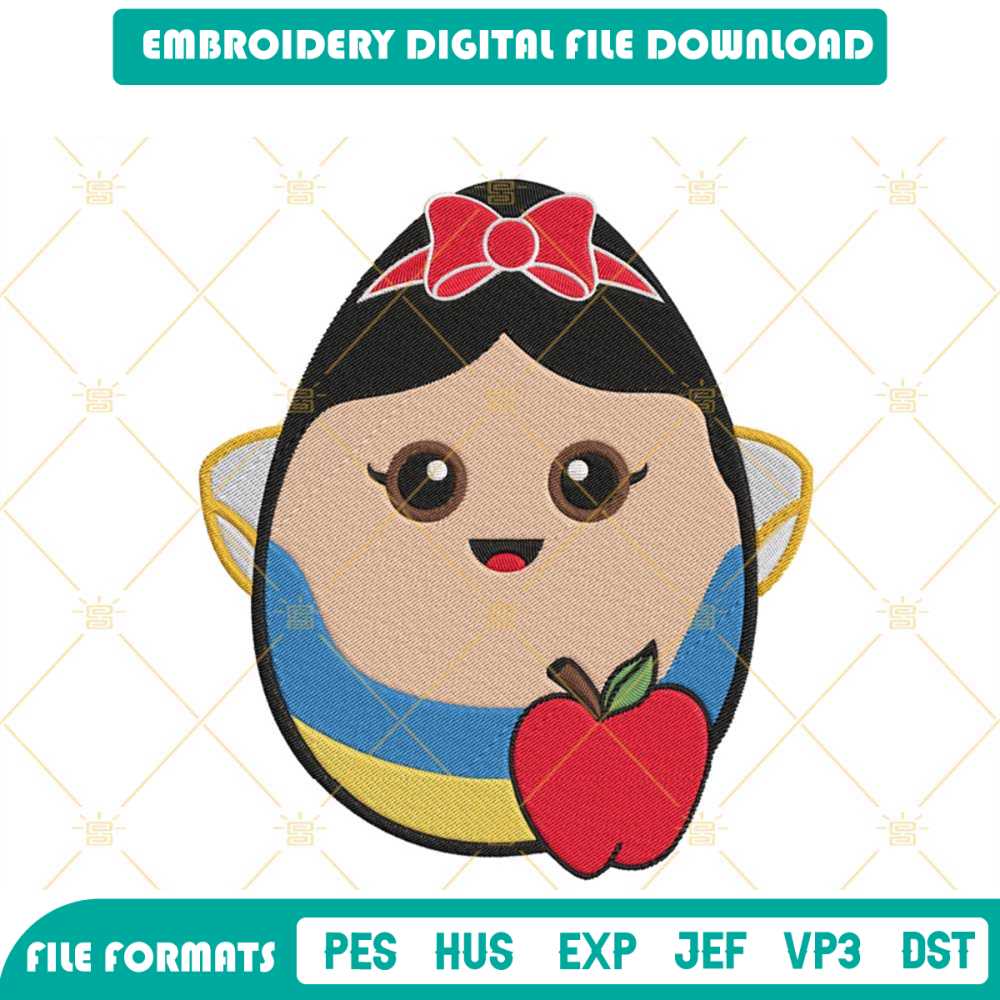 Snow White Easter Egg Embroidery File, Happy Easter Disney P | Inspire ...