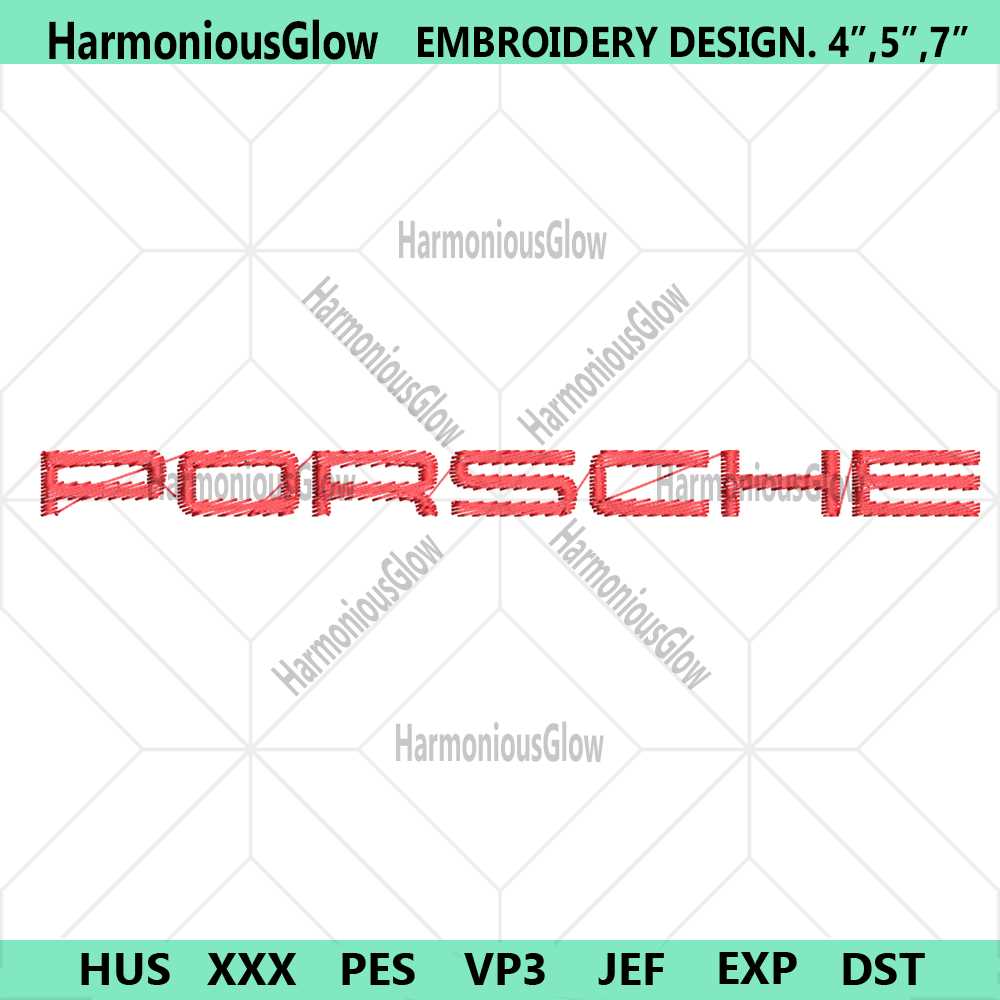 Porsche Logo Embroidery Design Logo Car Brand Download File | Inspire ...