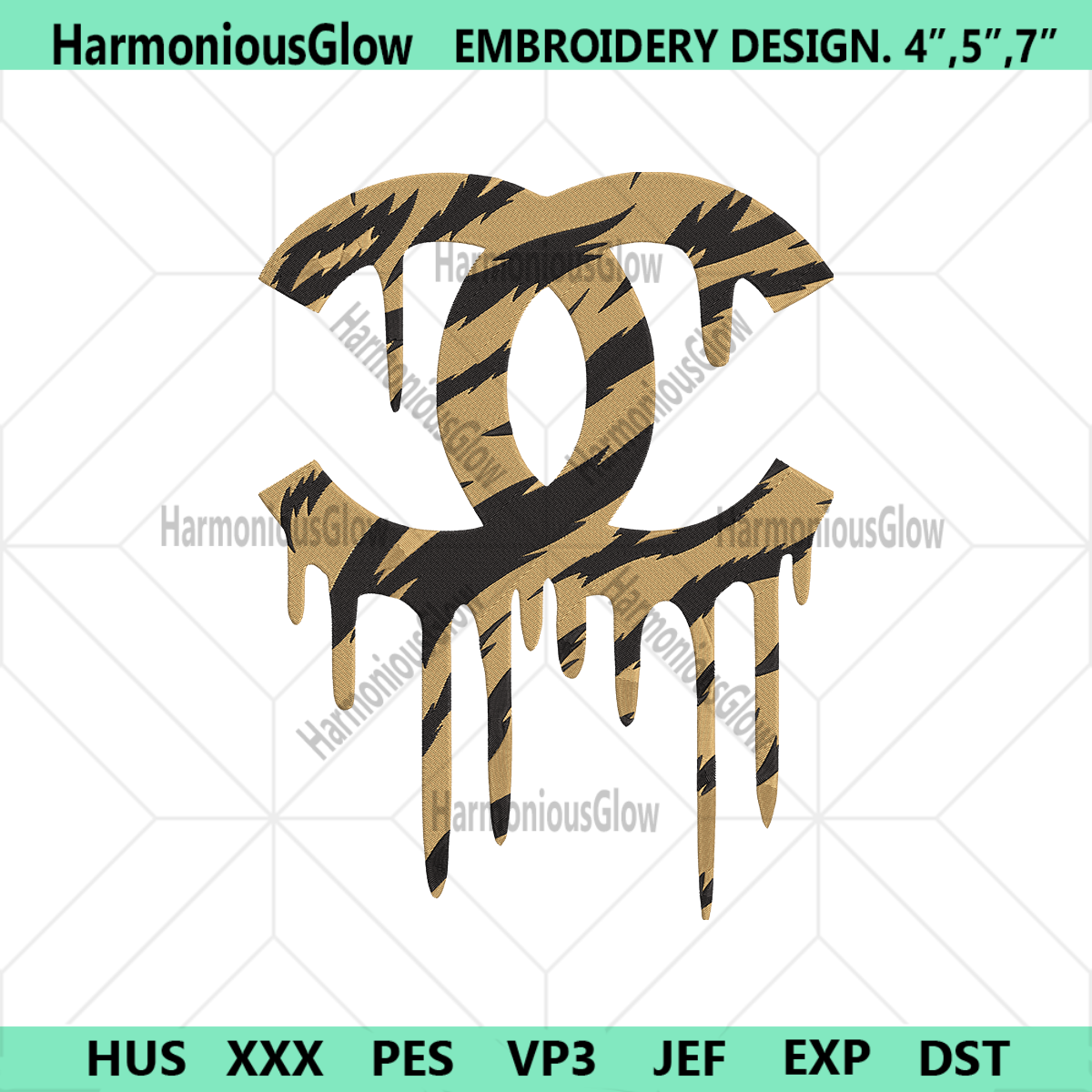 Chanel Dripping Logo Embroidery Design Download | Inspire Uplift