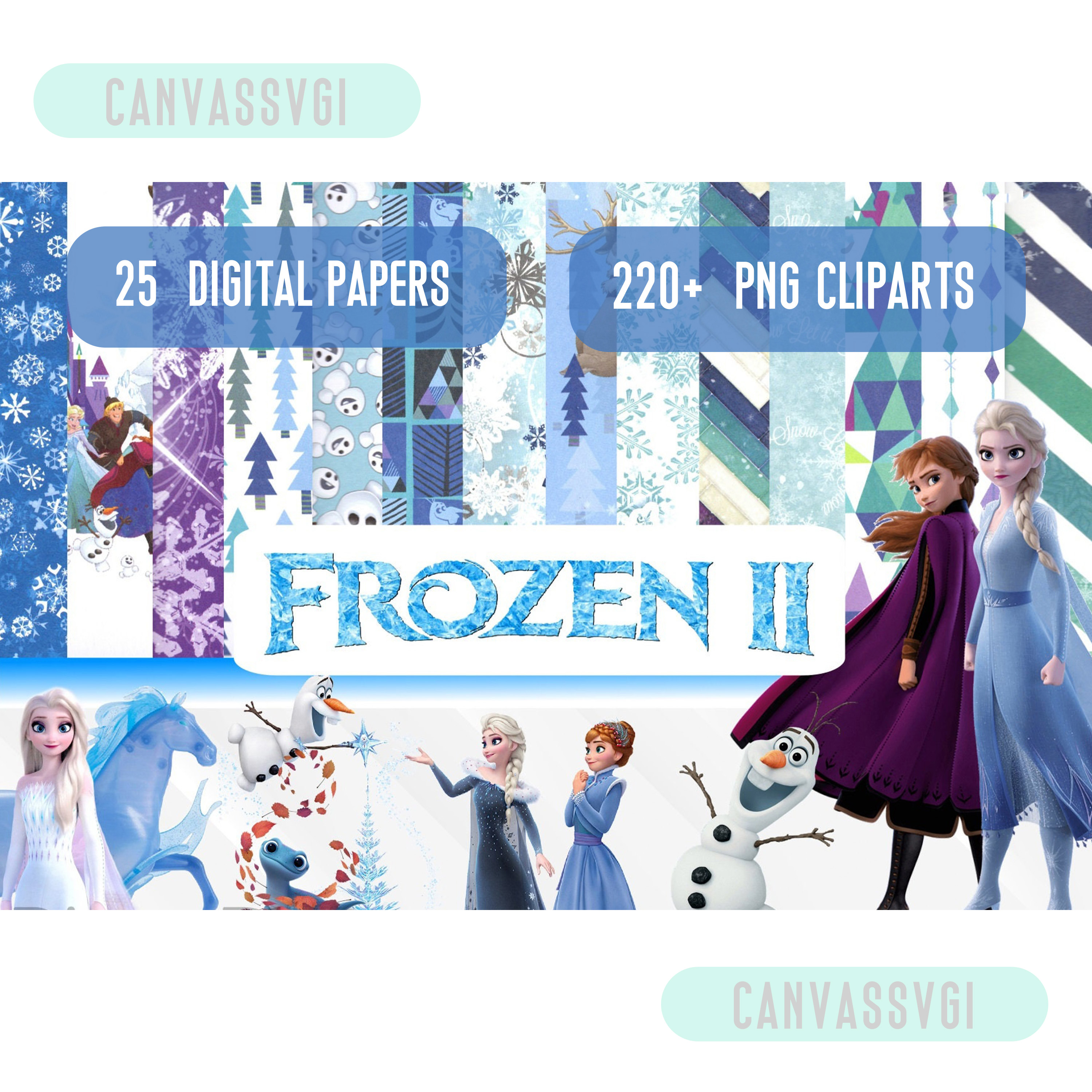 Frozen Png, Frozen Bundle Png, cliparts, Printable, Cartoon | Inspire ...