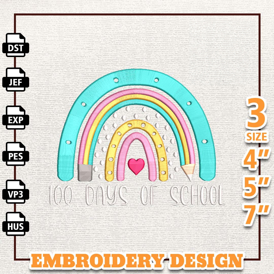 Back To School Embroidery Design | Inspire Uplift