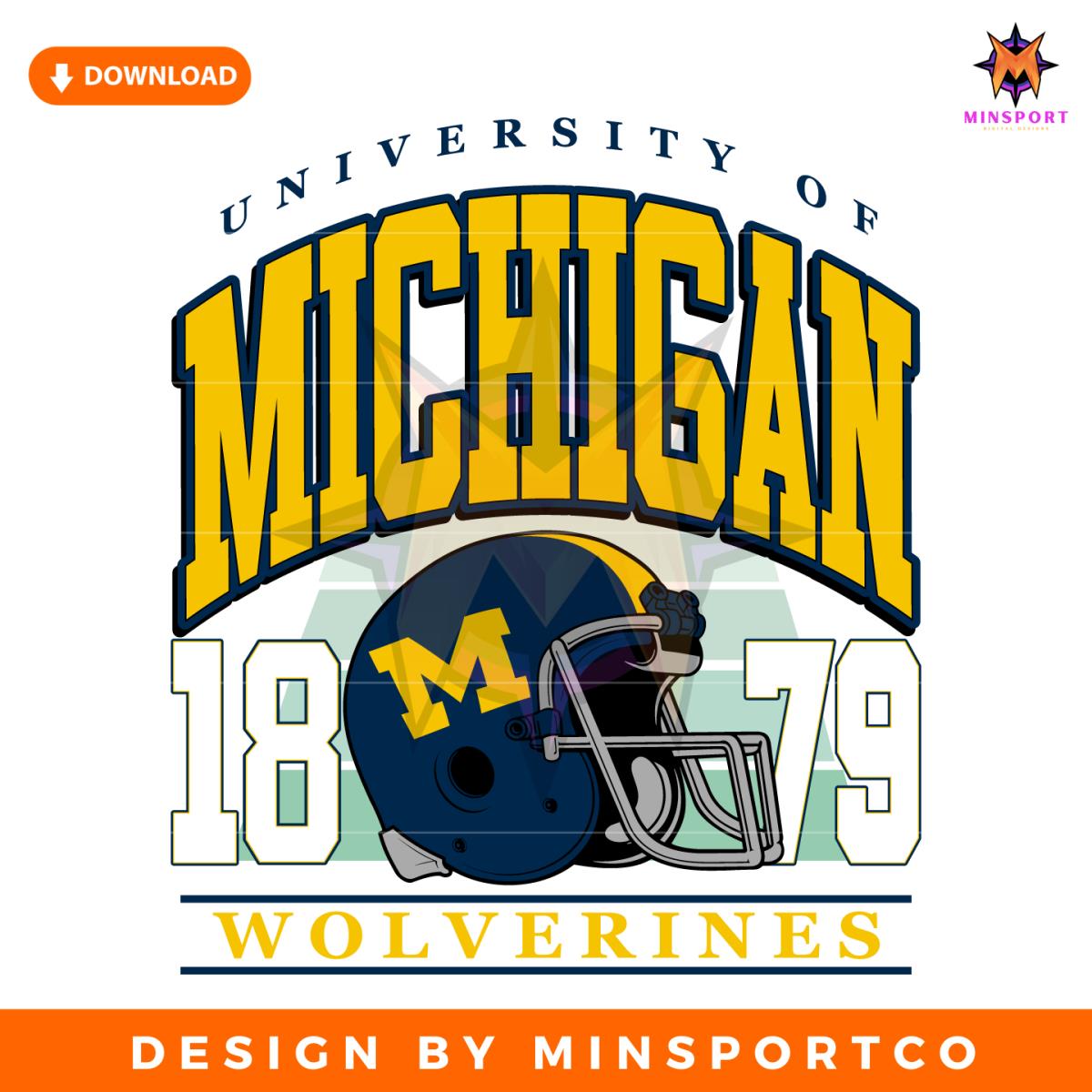 Retro Michigan Wolverines 1879 SVG Digital Download | Inspire Uplift