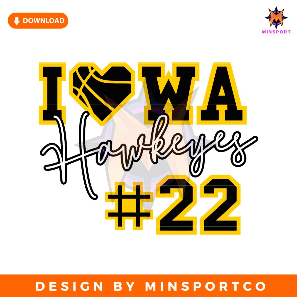 Caitlyn Clark Iowa Hawkeyes 22 SVG | Inspire Uplift