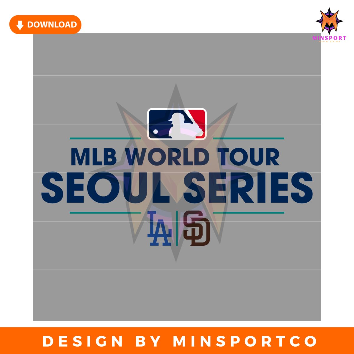 2024 MLB World Tour Seoul Series Padres vs Dodgers SVG | Inspire Uplift