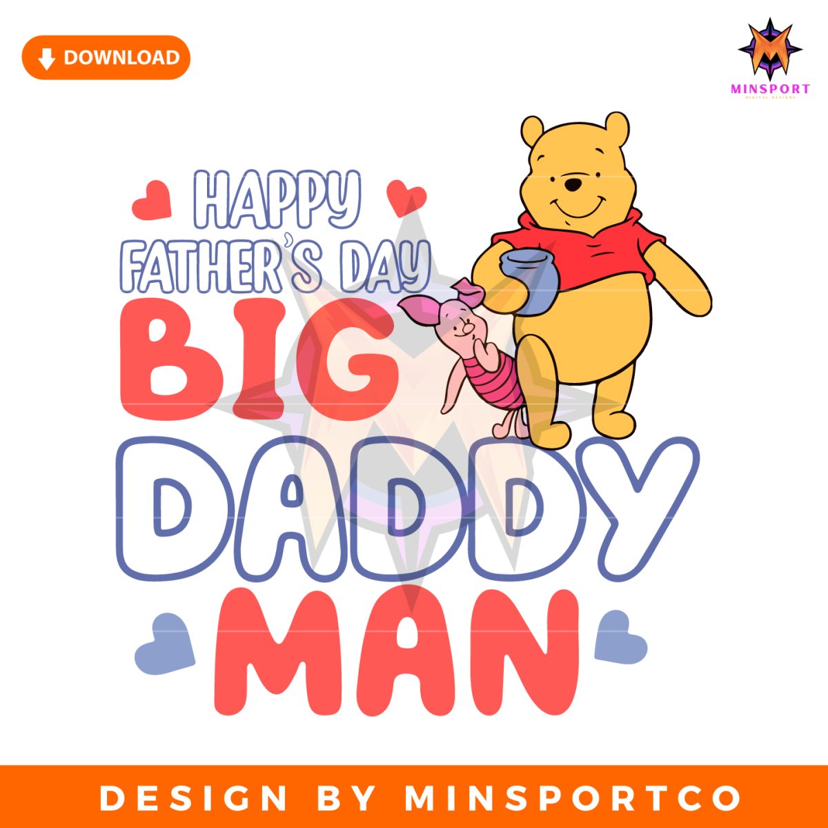 Happy Fathers Day Big Daddy Man SVG | Inspire Uplift