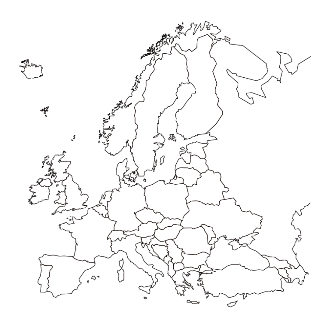 Europe Outline SVG, Europe SVG, Europe Map SVG, Europe Clipa | Inspire ...