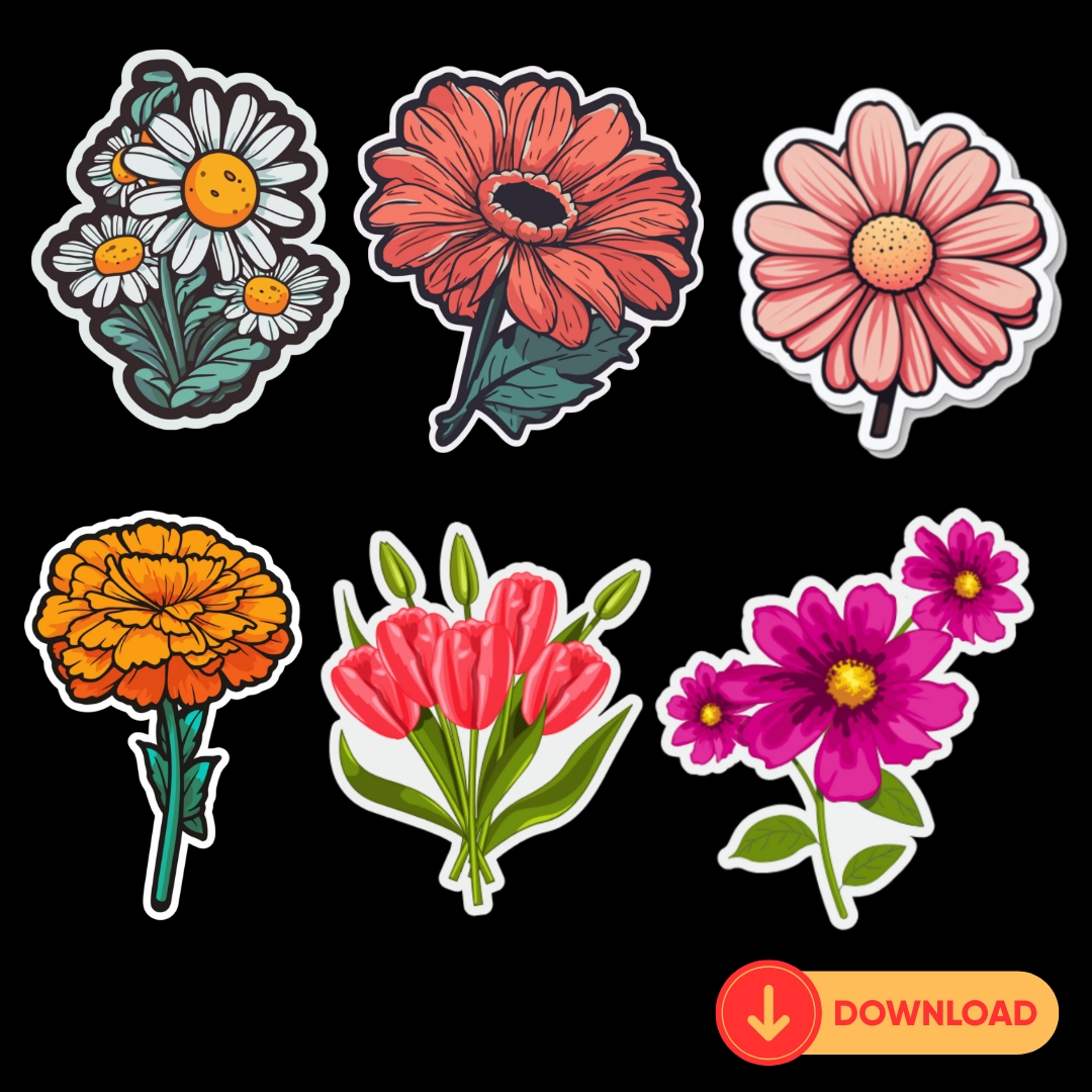 Cute floral printable stickers png, inspirational sticker pn | Inspire ...