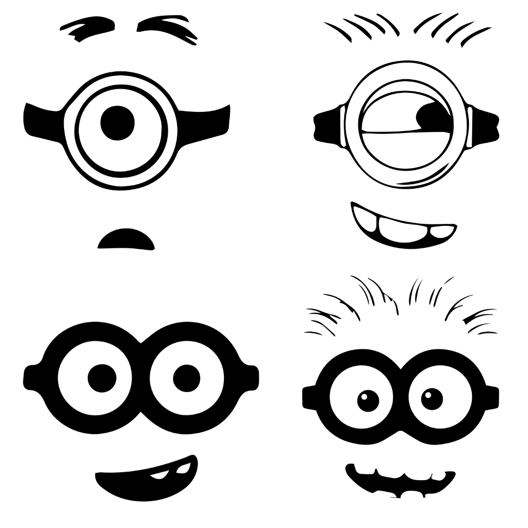 Minion face svg Bundle,Minion SVG,funny Minion face,minion c | Inspire ...