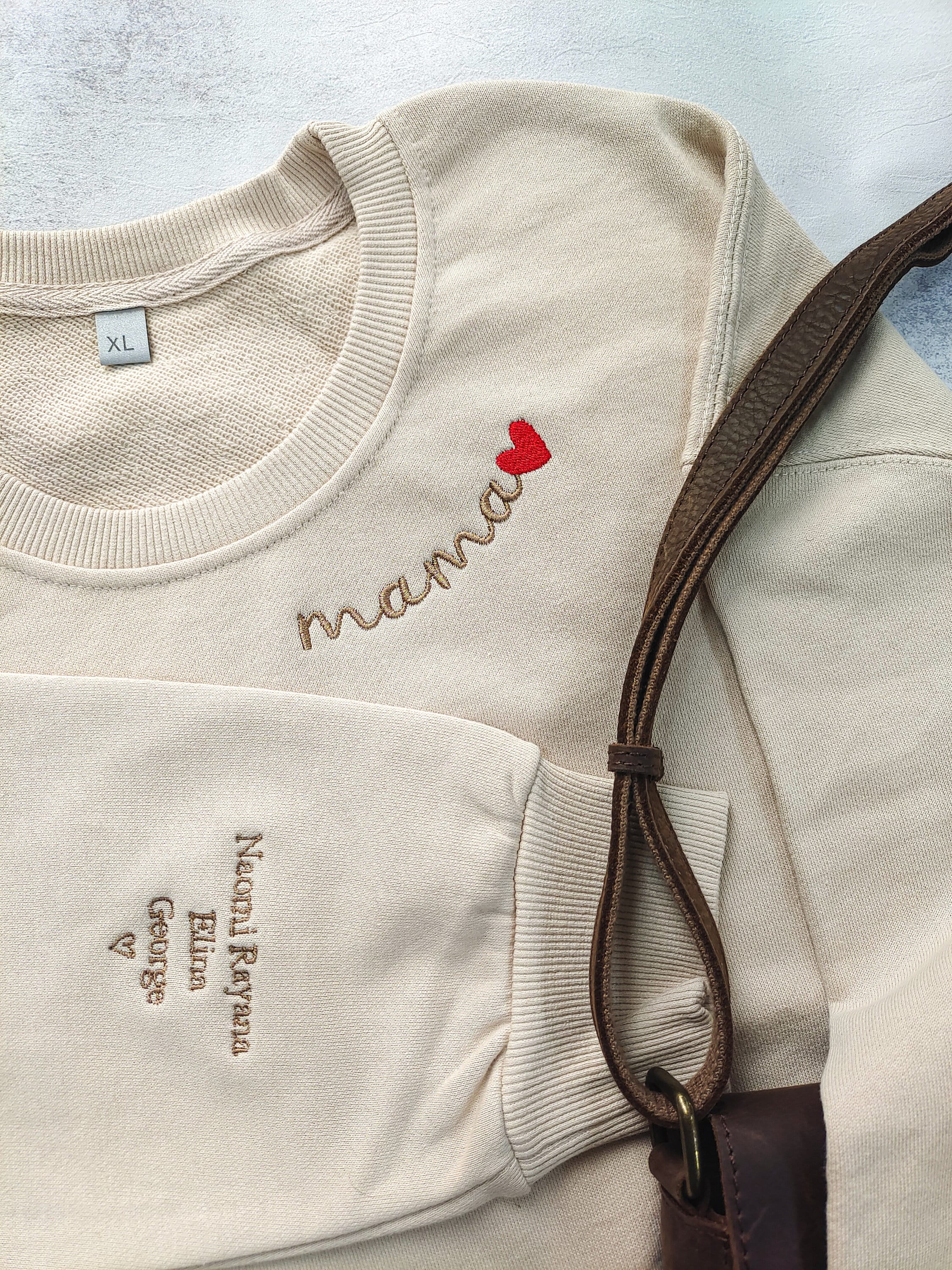 Custom Mama Embroidered Sweatshirt,Custom Mama Crewneck With | Inspire ...