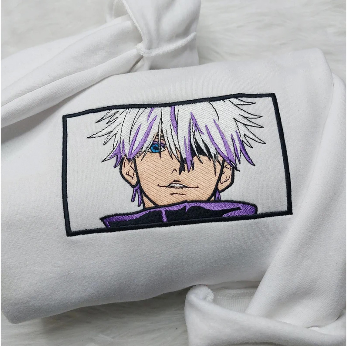 Gojo Embroidered Crewneck, Jujutsu Kaisen Embroidered Sweats | Inspire ...