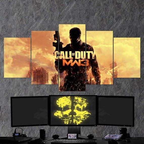 Call Of Duty Modern Warfare 01 Gaming 5 Pieces Canvas Wall A | Inspire Uplift
