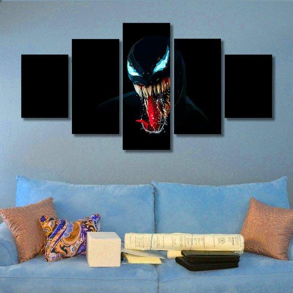 Venom 06 Movie 5 Pieces Canvas Wall Art, Large Framed 5 Pane | Inspire ...