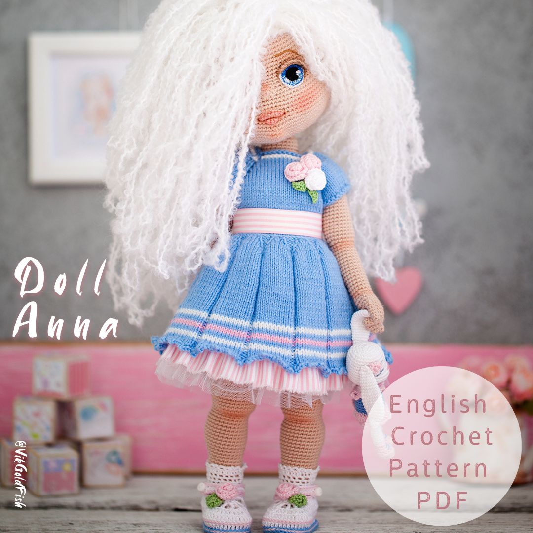 Crochet Doll Pattern, Cute Crochet Doll, Amigurumi Doll - Inspire Uplift