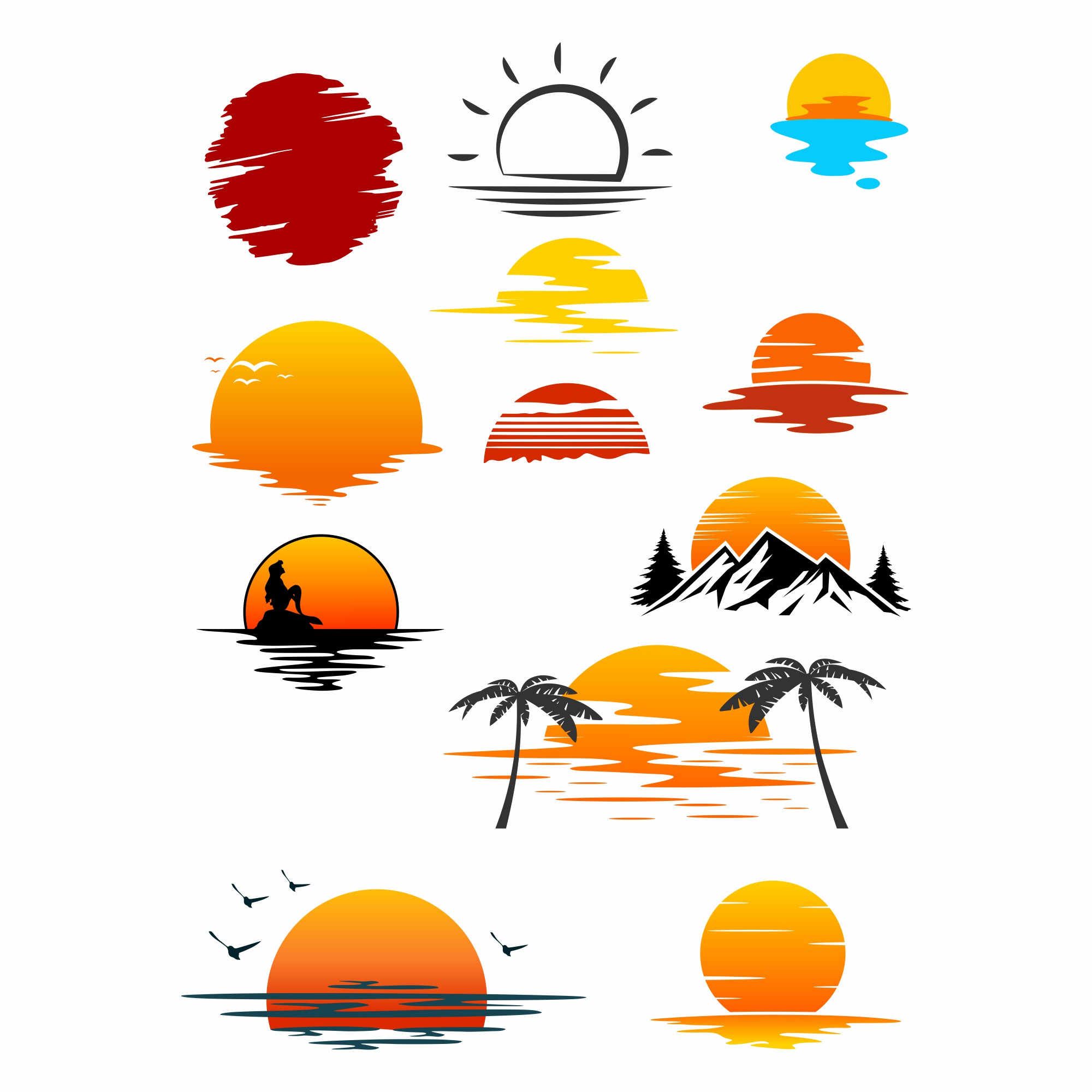 Retro Sunset Svg Bundle, Retro Vintage Svg, Summer Svg Files | Inspire ...