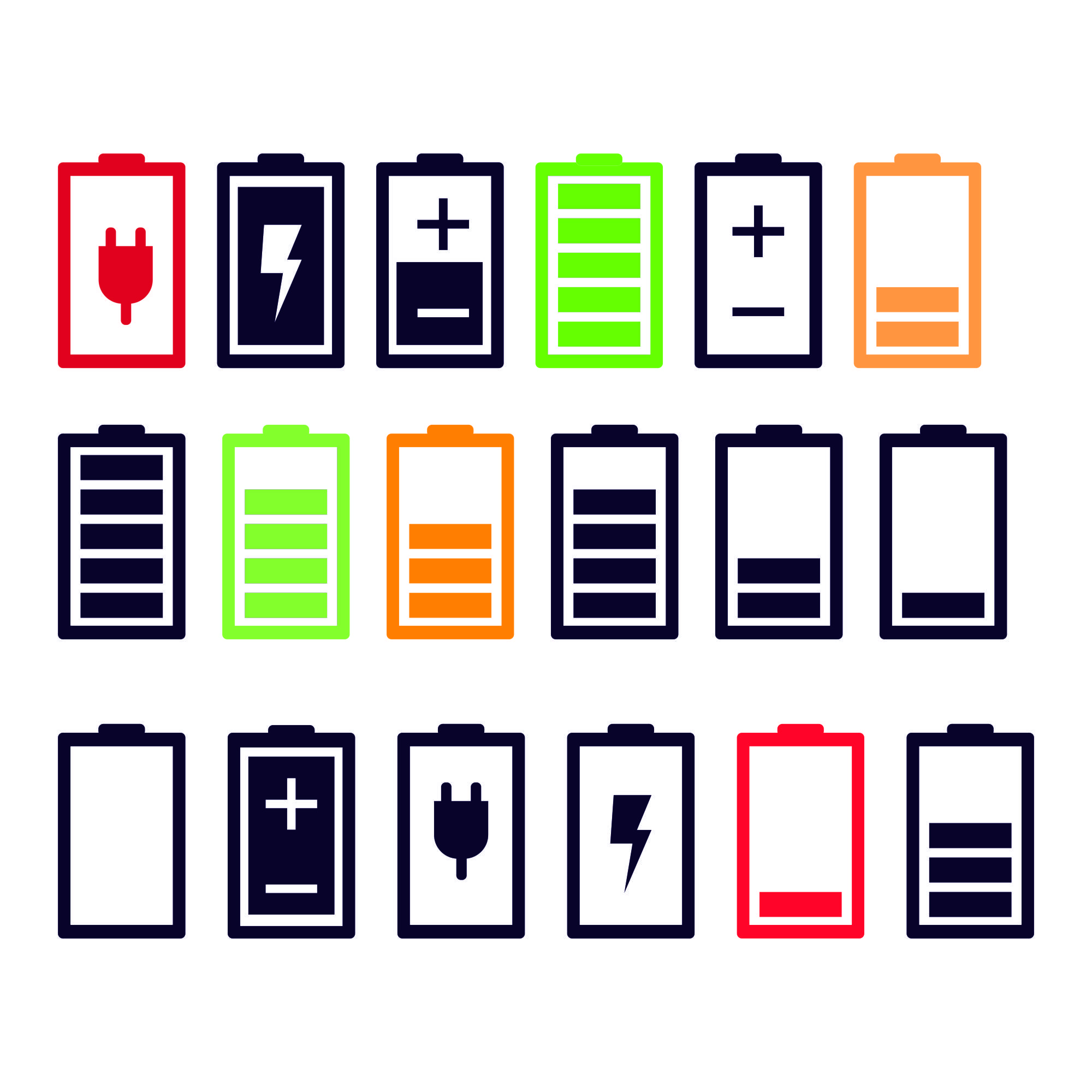 Battery svg, Battery icons, Battery capacity charge level cl | Inspire ...