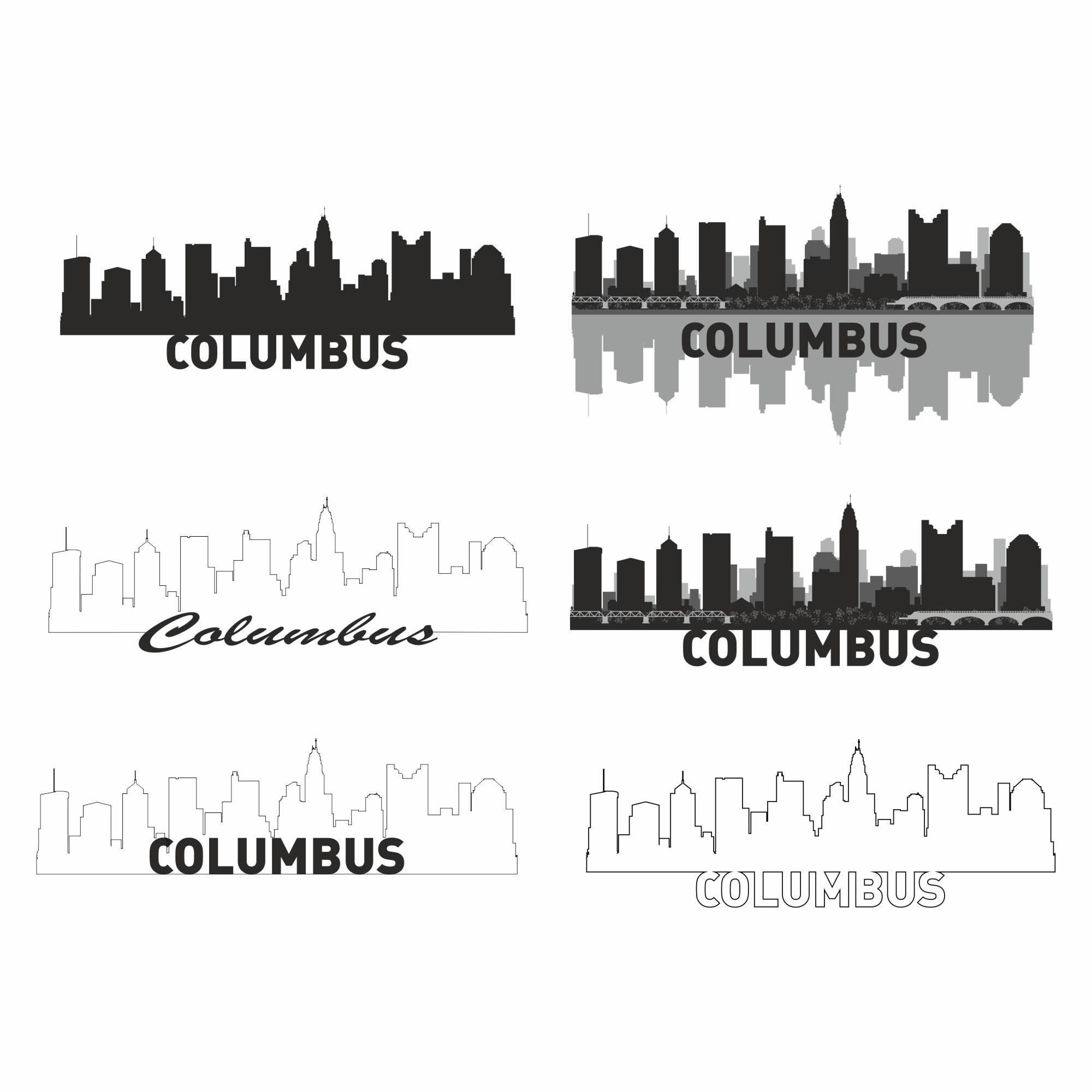 Columbus Skyline SVG, Png, Columbus SVG Vector, Columbus Ohi | Inspire ...