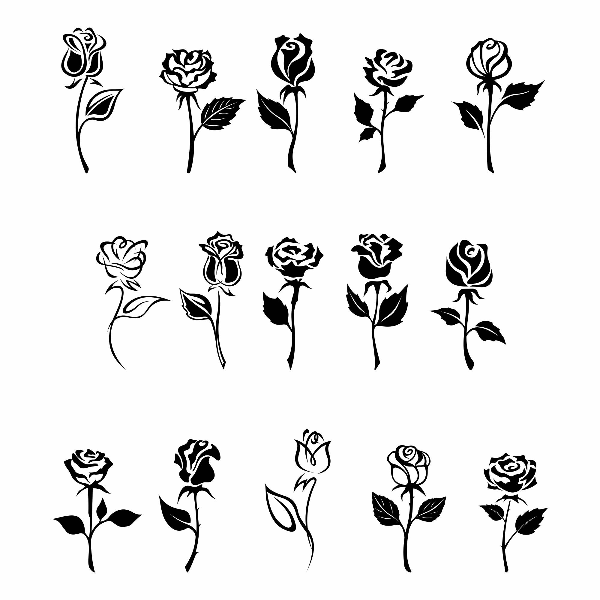 Rose SVG Bundle, Rose SVG, Rose Clipart, Flower Svg, Flower - Inspire ...