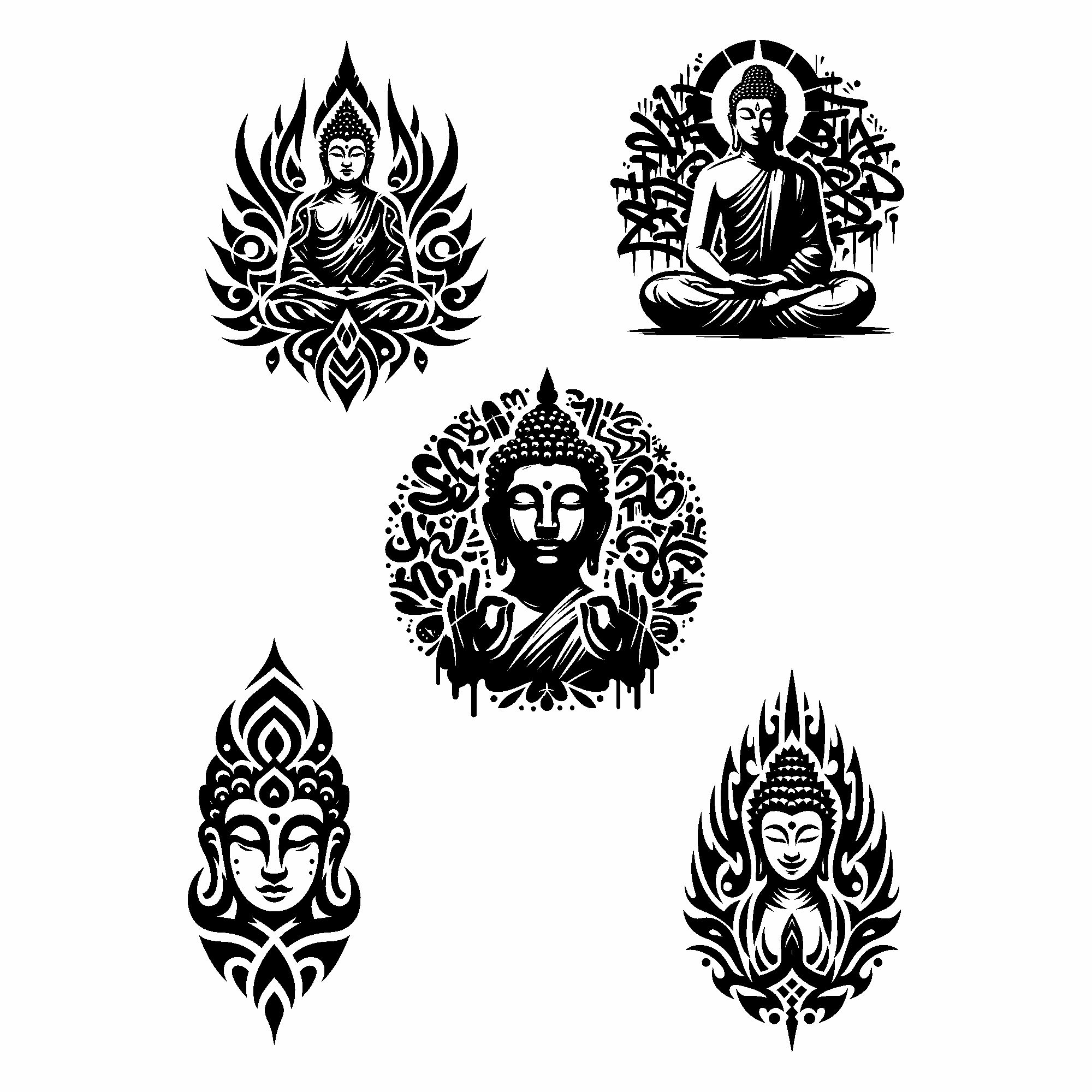 Buddha SVG Bundle, Buddhism Clipart, Buddha Vector, Meditati | Inspire ...