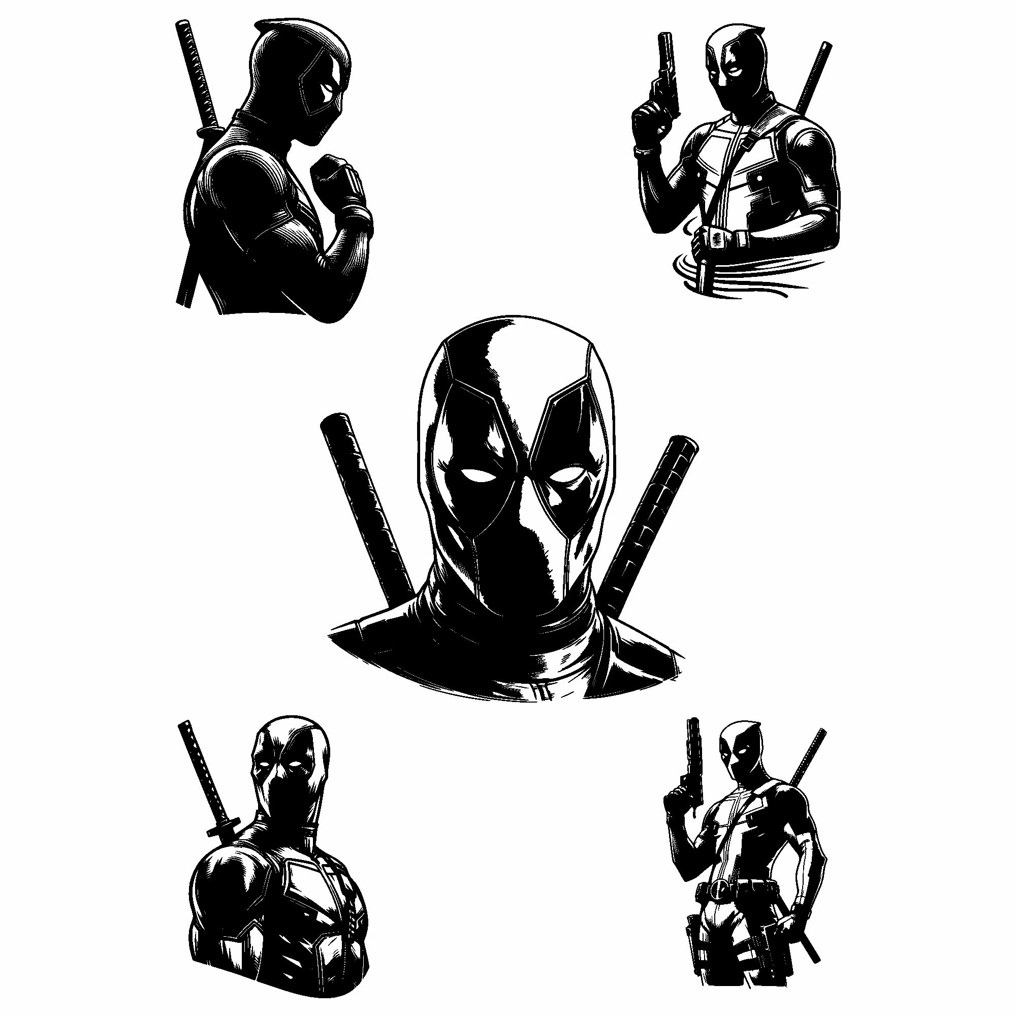 Deadpool Svg, Deadpool Clipart, Deadpool Vector, Deadpool Sv | Inspire ...