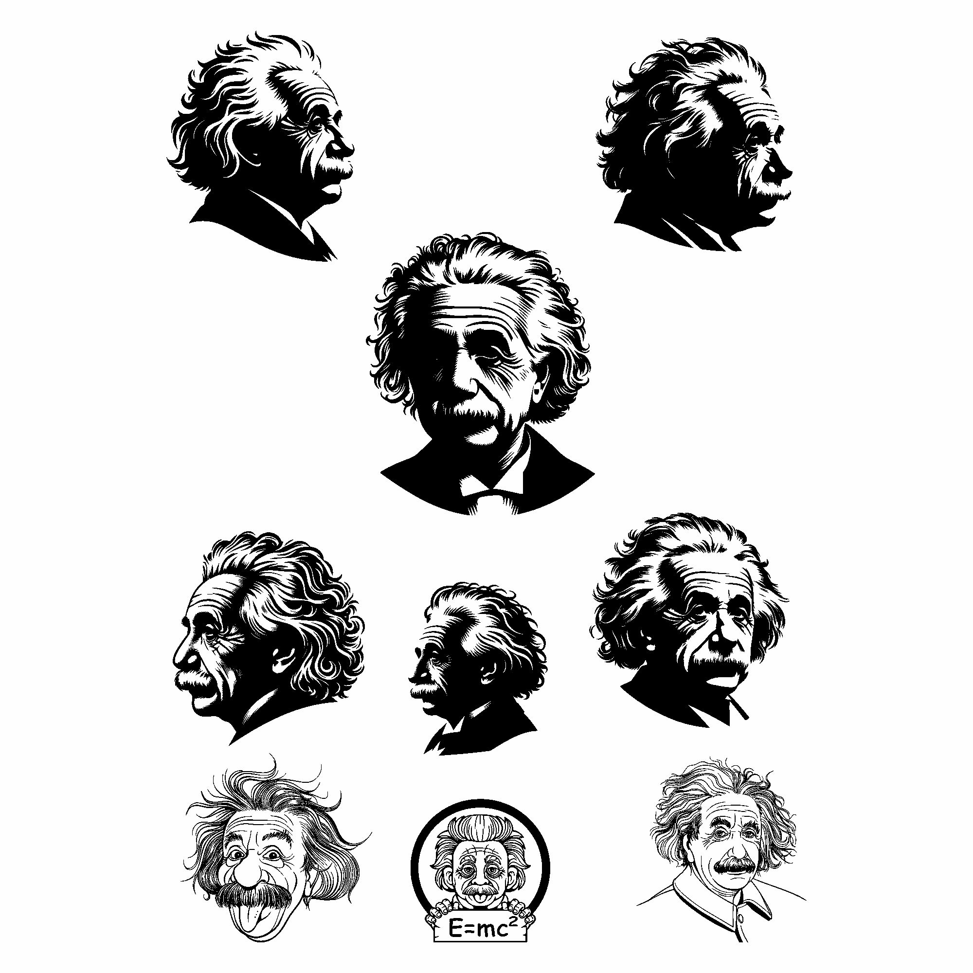 Albert Einstein Svg File, Einstein Clipart, Albert Einstein | Inspire ...