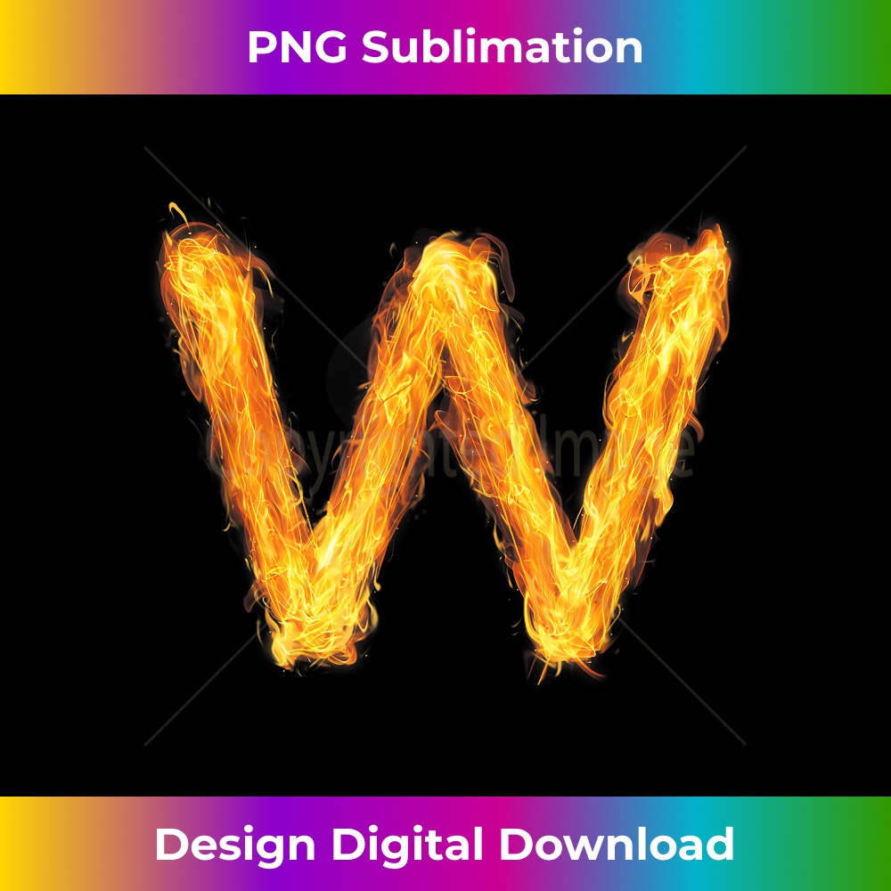 Letter W Sign Alphabet Last Name Consonants Fire Flame - Lux | Inspire ...
