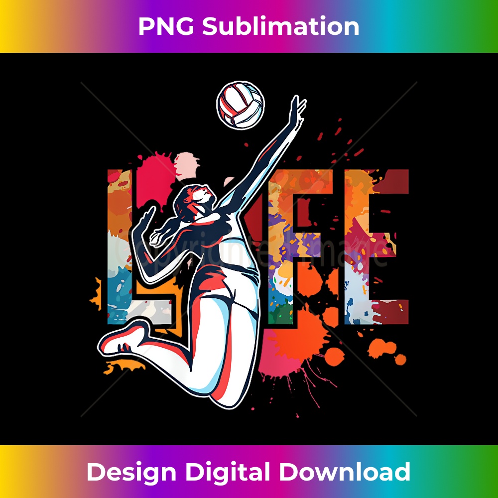 Volleyball Player Colorful Girls Sports Graphic - Crafted Su | Inspire ...