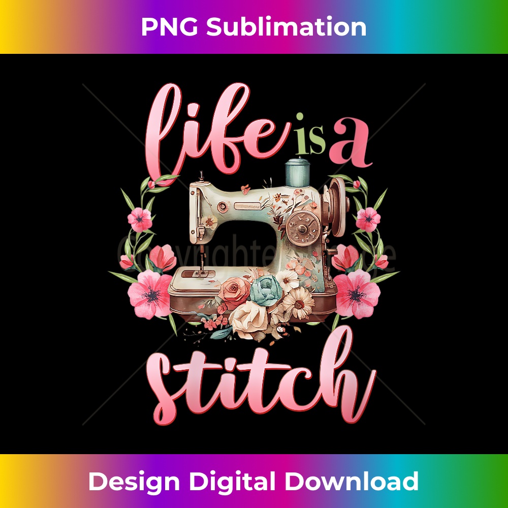 Womens Life Is A Stitch Funny Sewer Quilter Sewing Quilting | Inspire ...