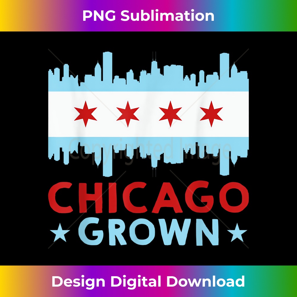 Funny Chicago Illinois Grown - Eco-Friendly Sublimation PNG | Inspire ...