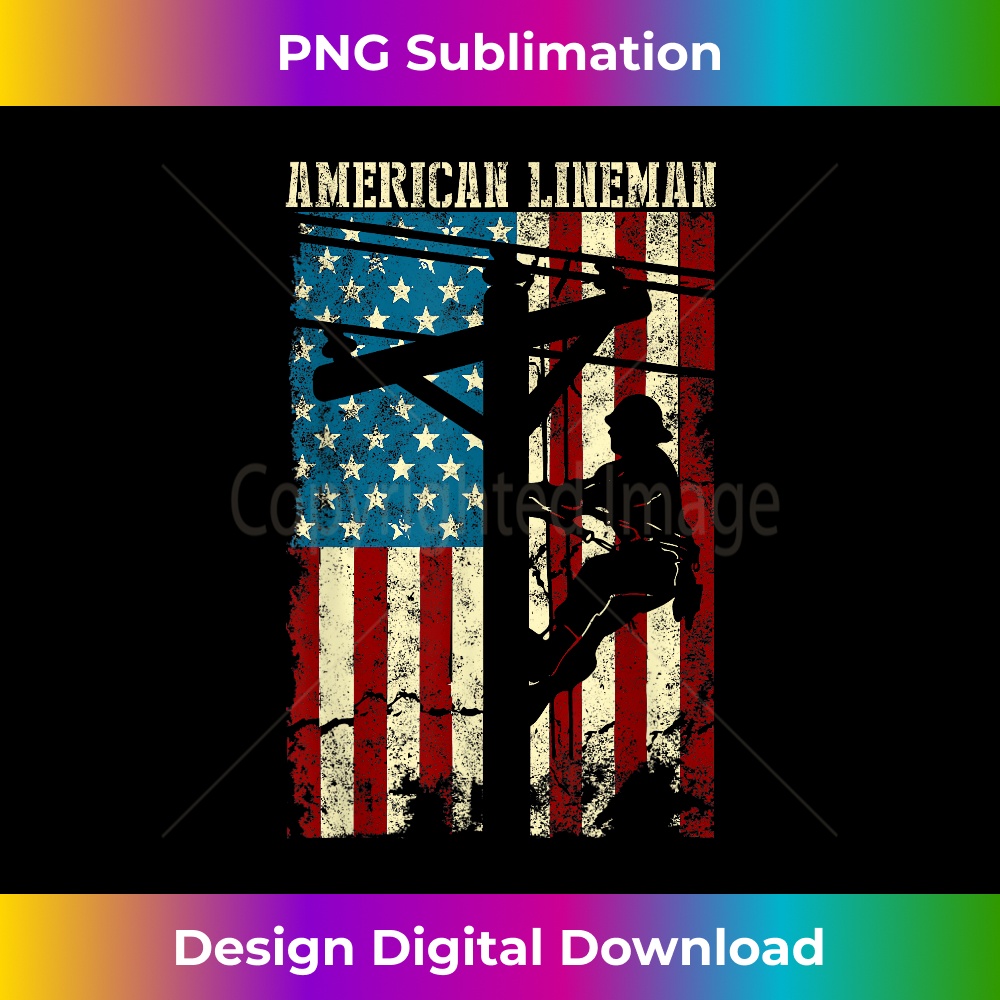 Lineman American flag Electric Cable Patriotic Lineman - Del | Inspire ...
