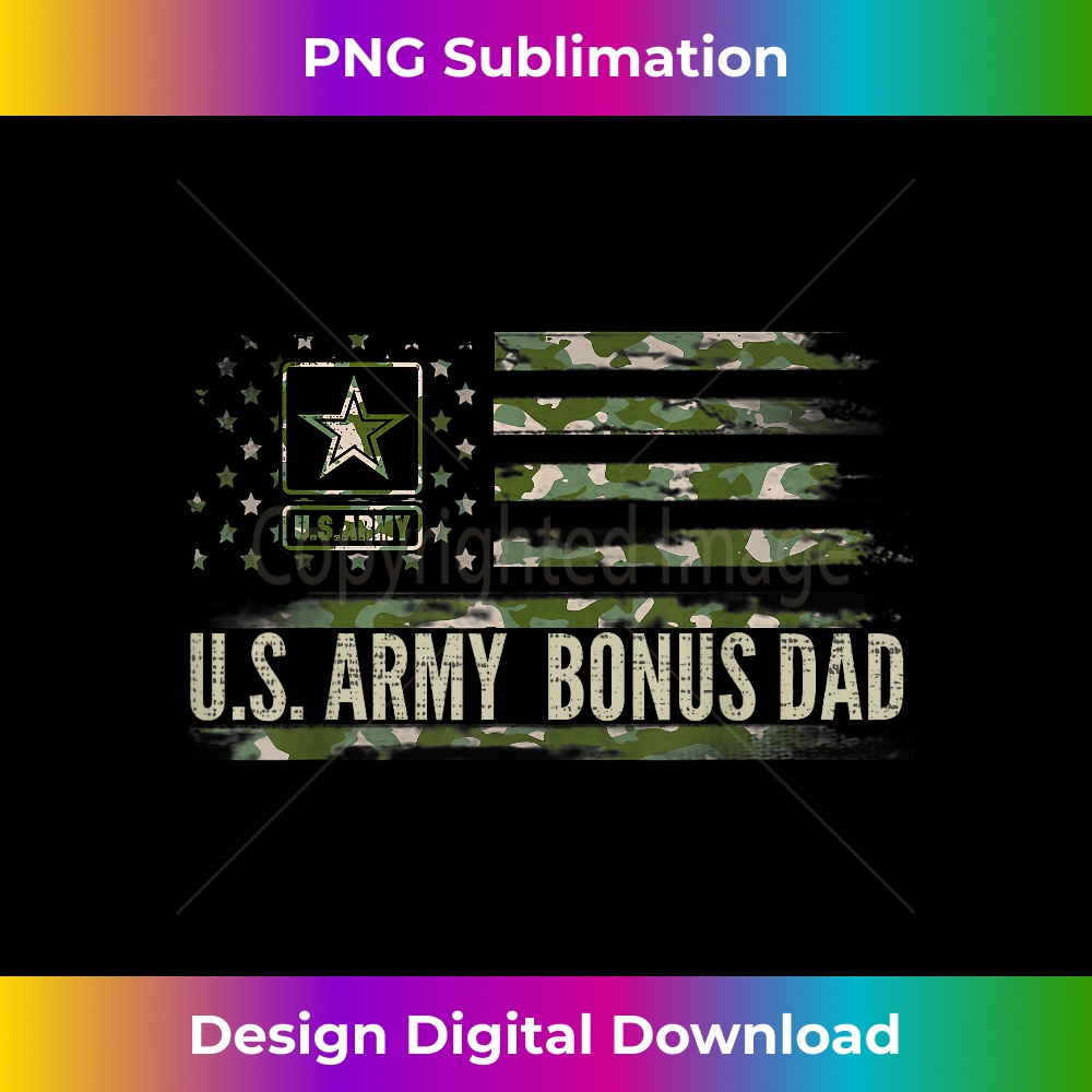 Vintage U.S Army Bonus Dad With Camo American Flag Veteran - - Inspire ...
